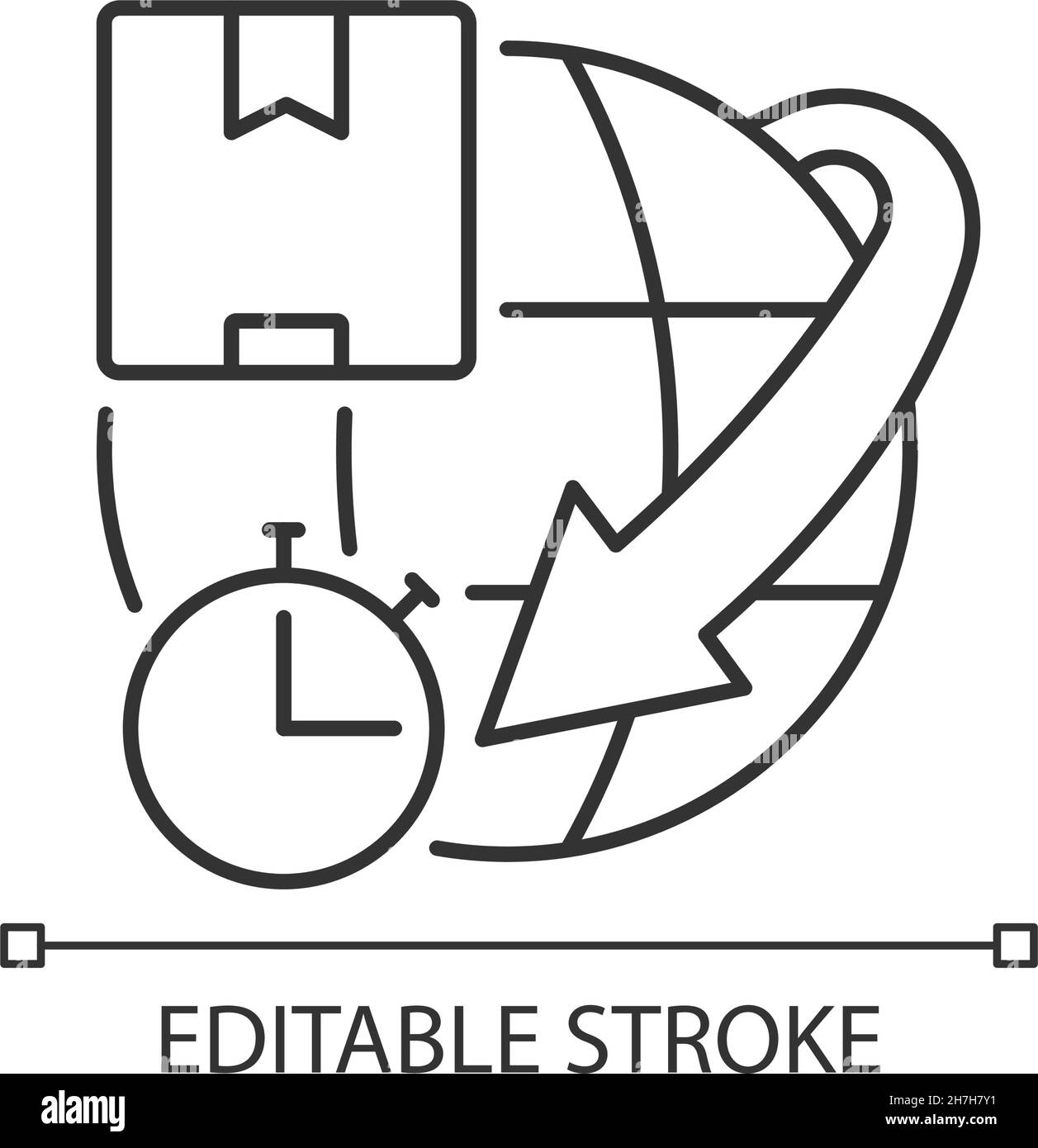 Expedited international shipping linear icon Stock Vector Image & Art ...