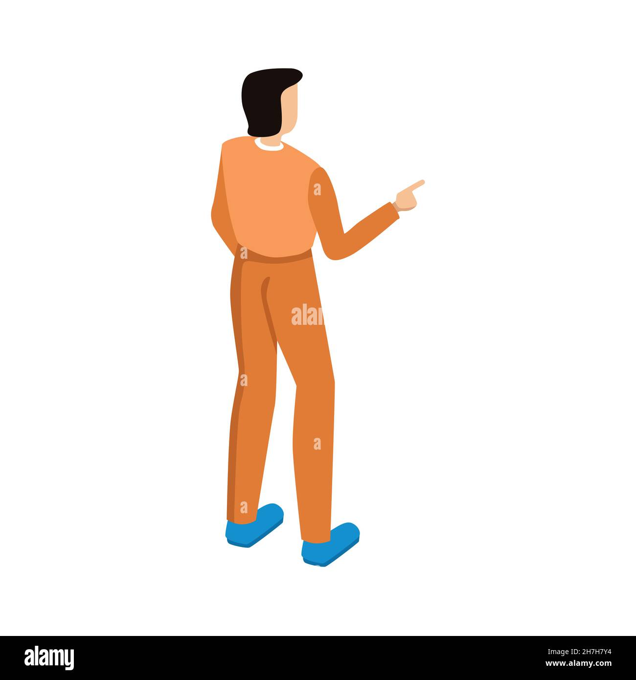 Full length backside view male Stock Vector Images - Alamy