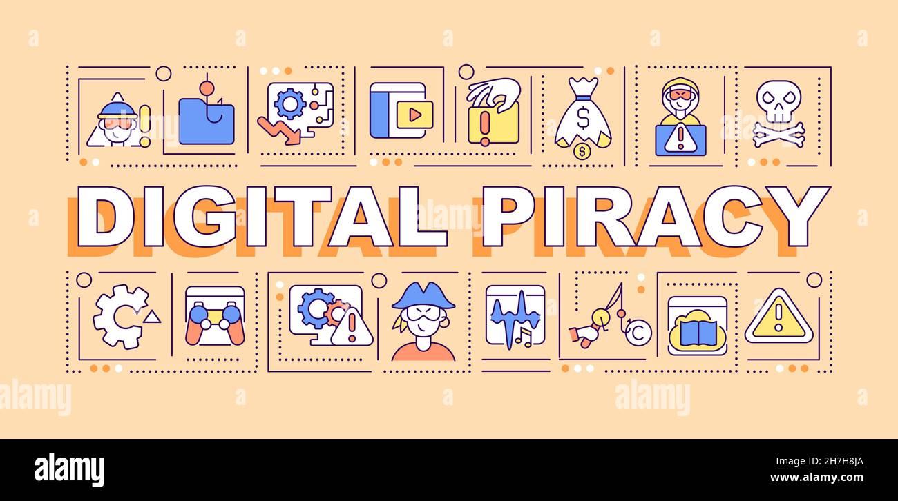 Digital piracy word concepts banner Stock Vector Image & Art - Alamy