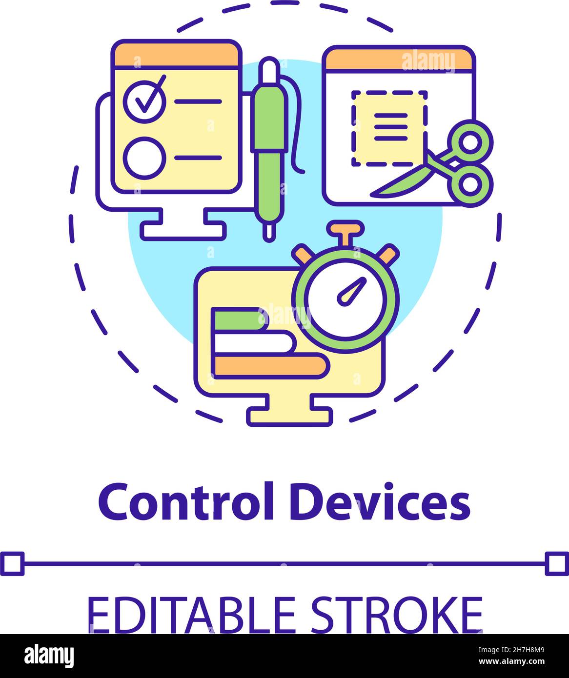 Control devices concept icon Stock Vector Image & Art - Alamy