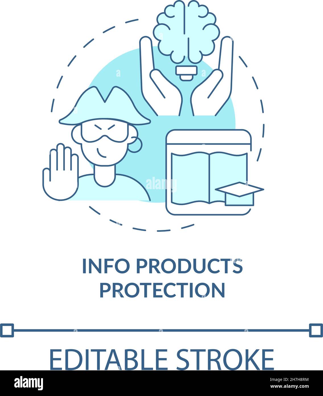 Info products protection blue concept icon Stock Vector Image & Art - Alamy