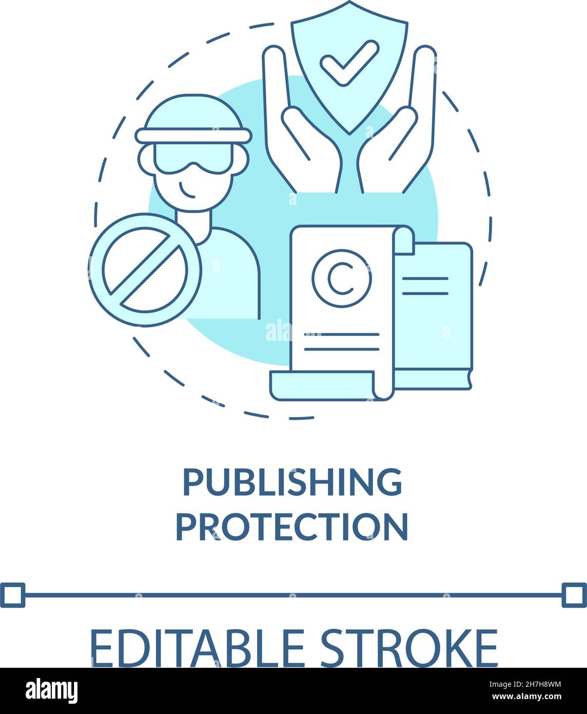 Publishing protection blue concept icon Stock Vector Image & Art - Alamy