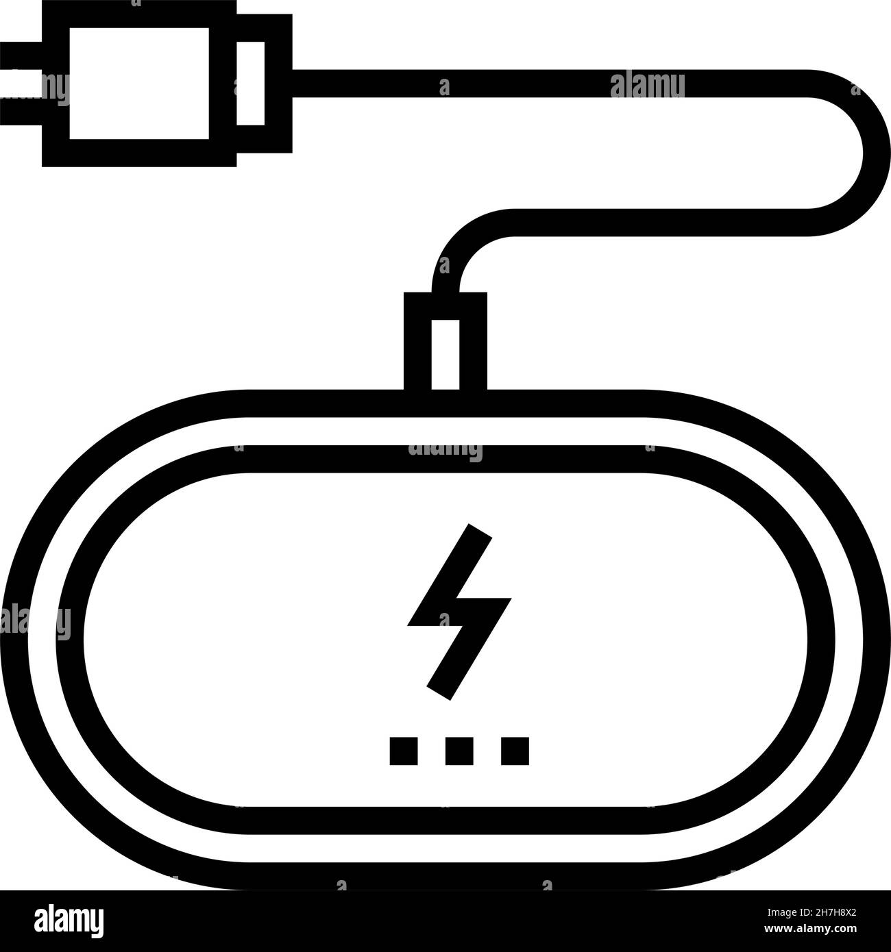 wireless charging pad line icon vector illustration Stock Vector Image ...