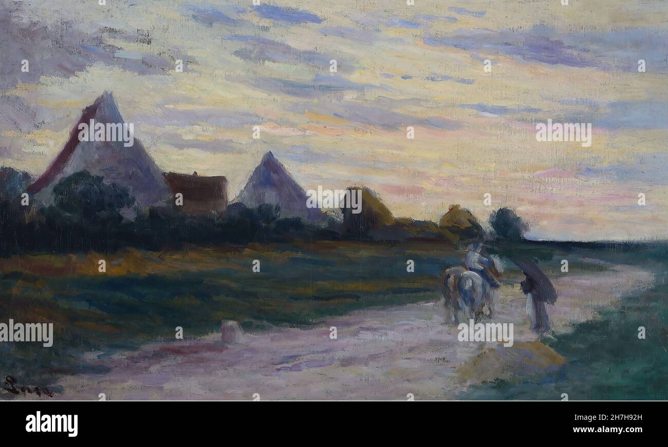 Maximilien Luce - The Road Scene Stock Photo - Alamy