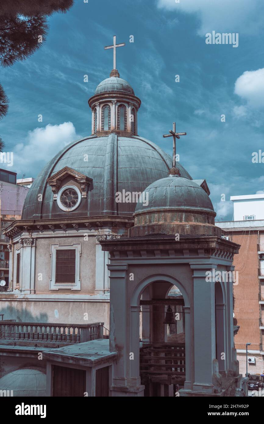 Vertical shot of an ancient castle with a beautiful dome Stock Photo ...