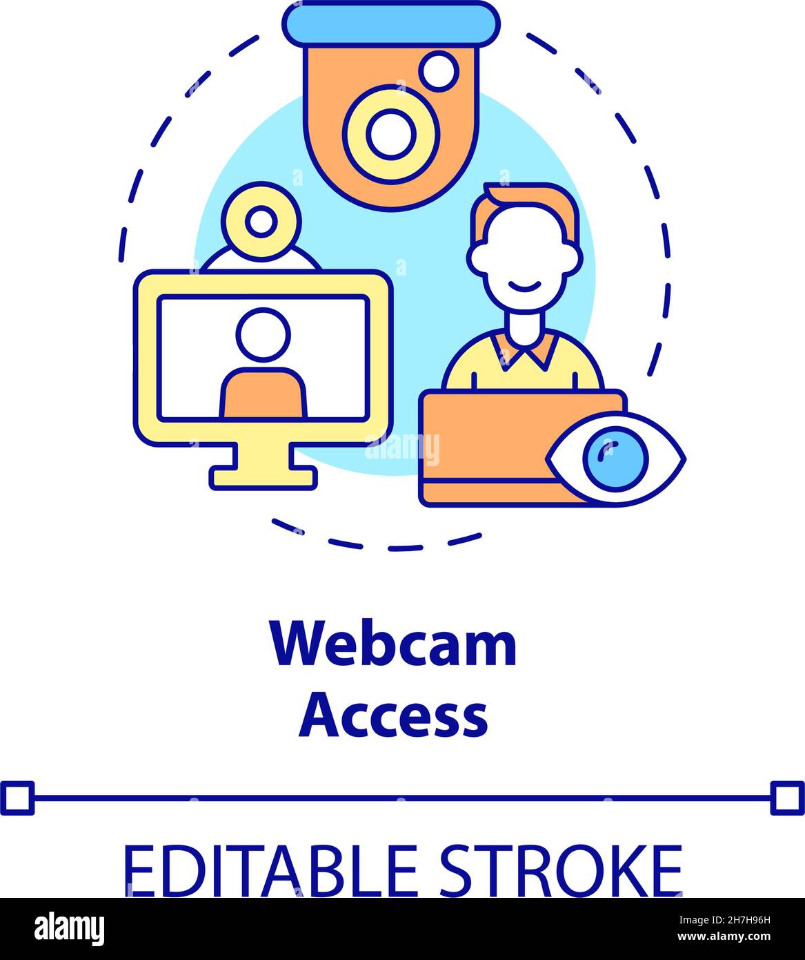 Webcam access concept icon Stock Vector Image & Art - Alamy