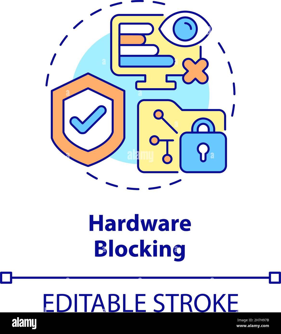 Hardware blocking concept icon Stock Vector Image & Art - Alamy
