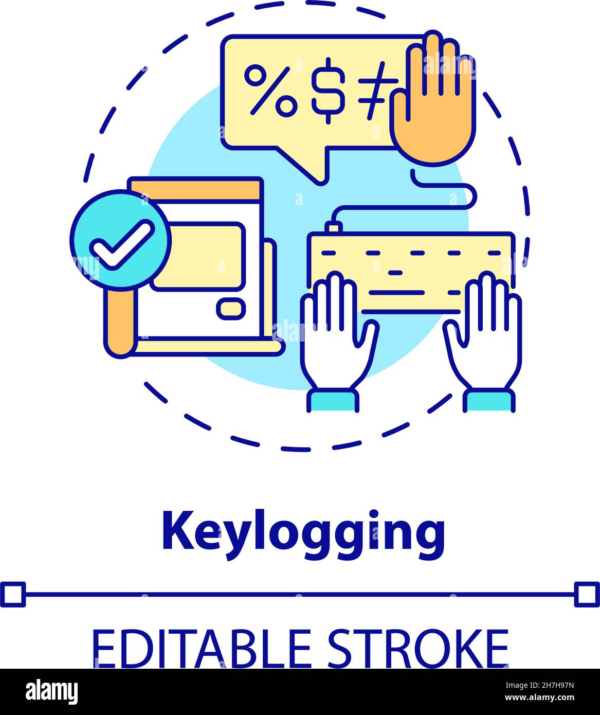 Keylogging concept icon Stock Vector Image & Art - Alamy