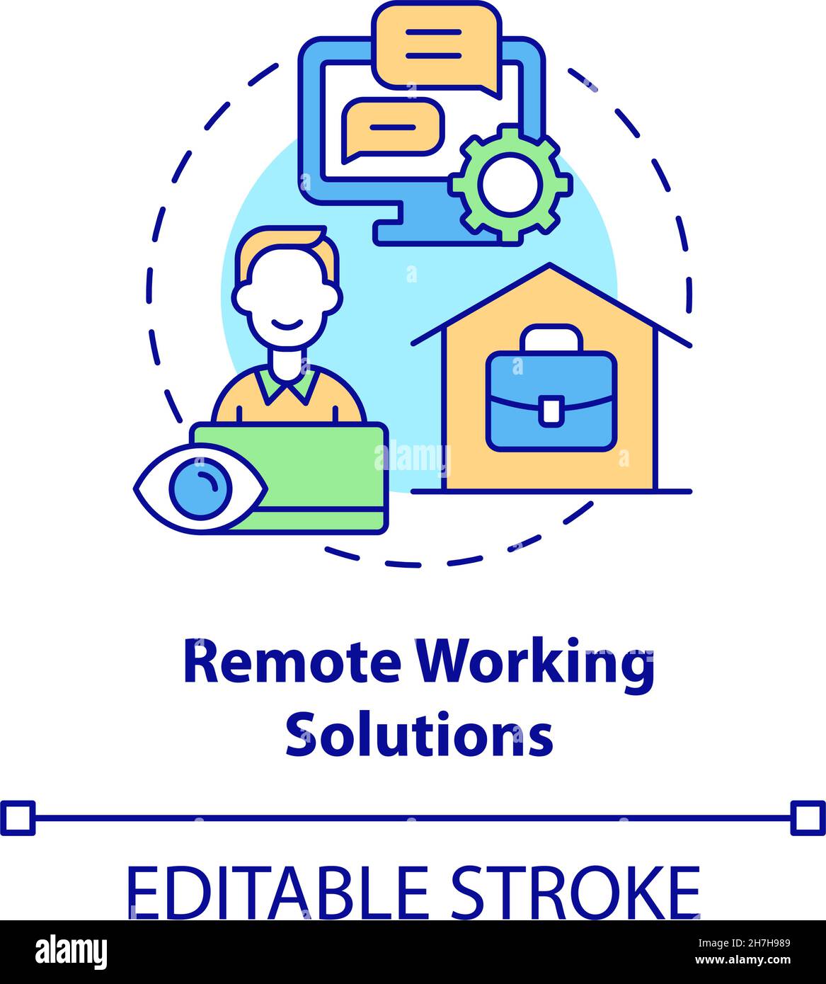 Remote work solutions Stock Vector Images - Alamy