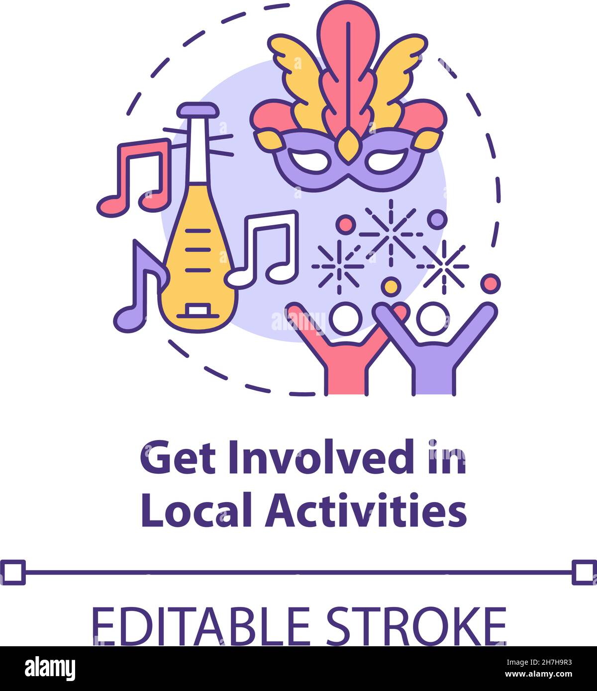 Get involved in local activities concept icon Stock Vector Image & Art ...