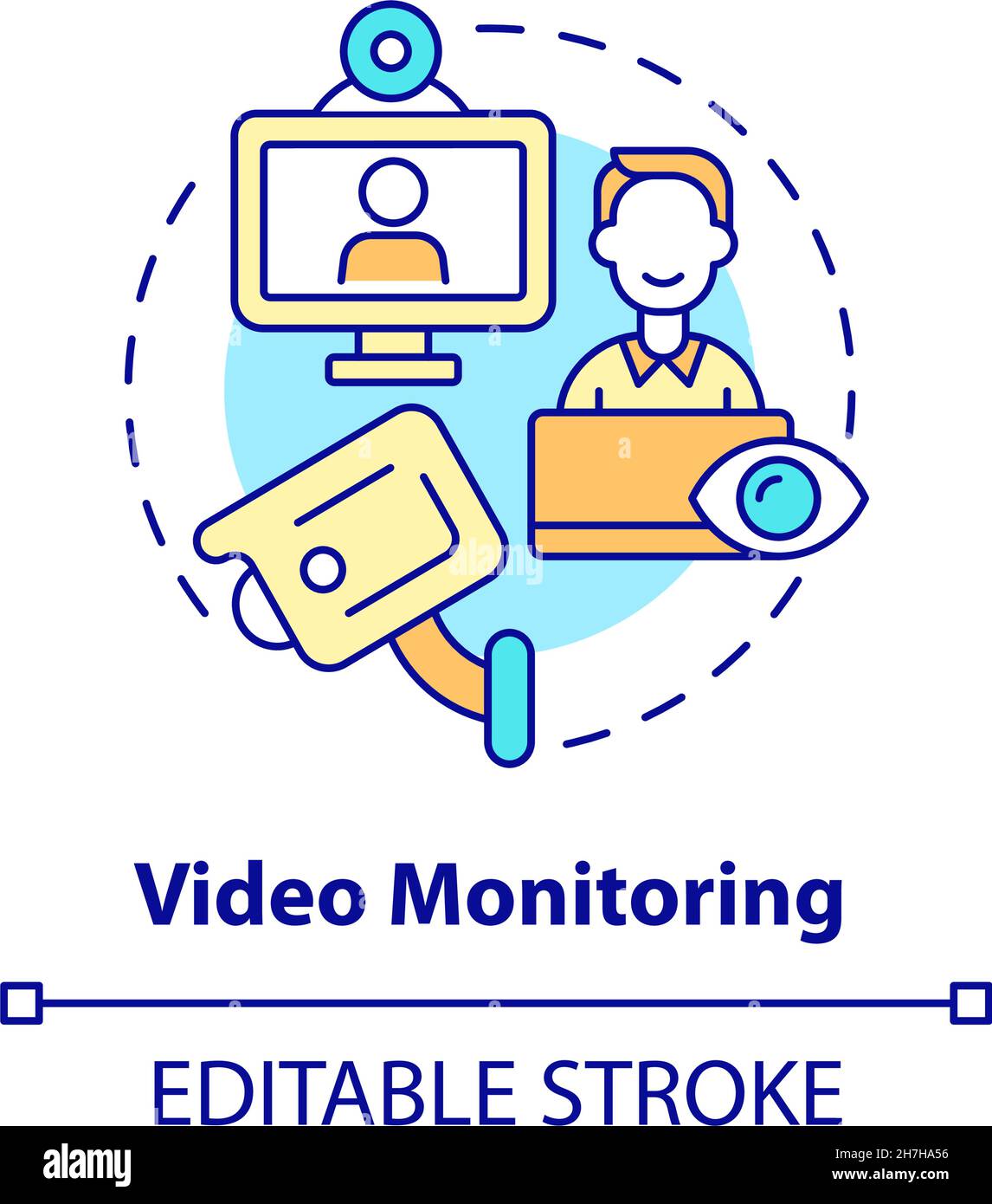 Video monitoring concept icon Stock Vector Image & Art - Alamy