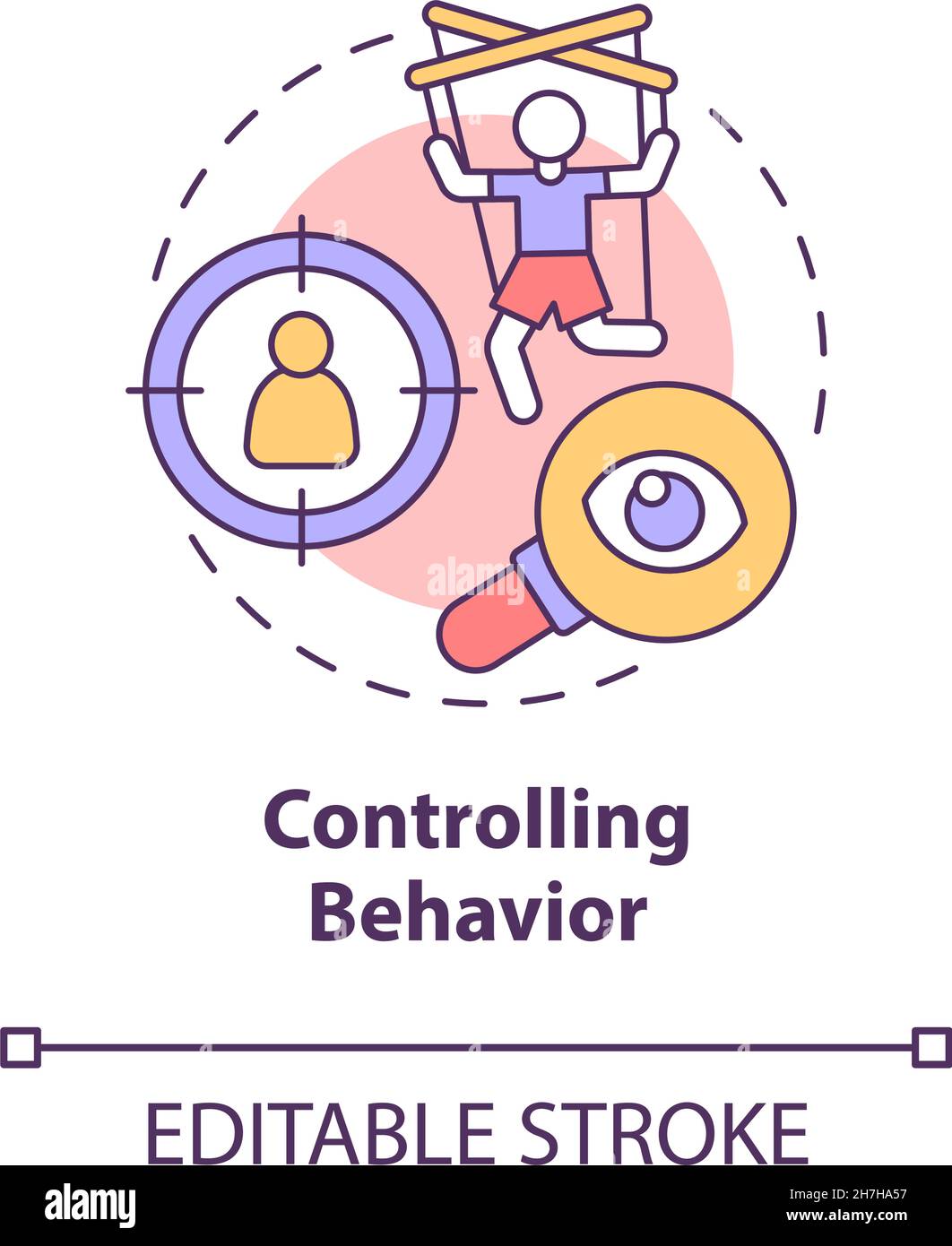 Controlling behavior concept icon Stock Vector Image & Art - Alamy
