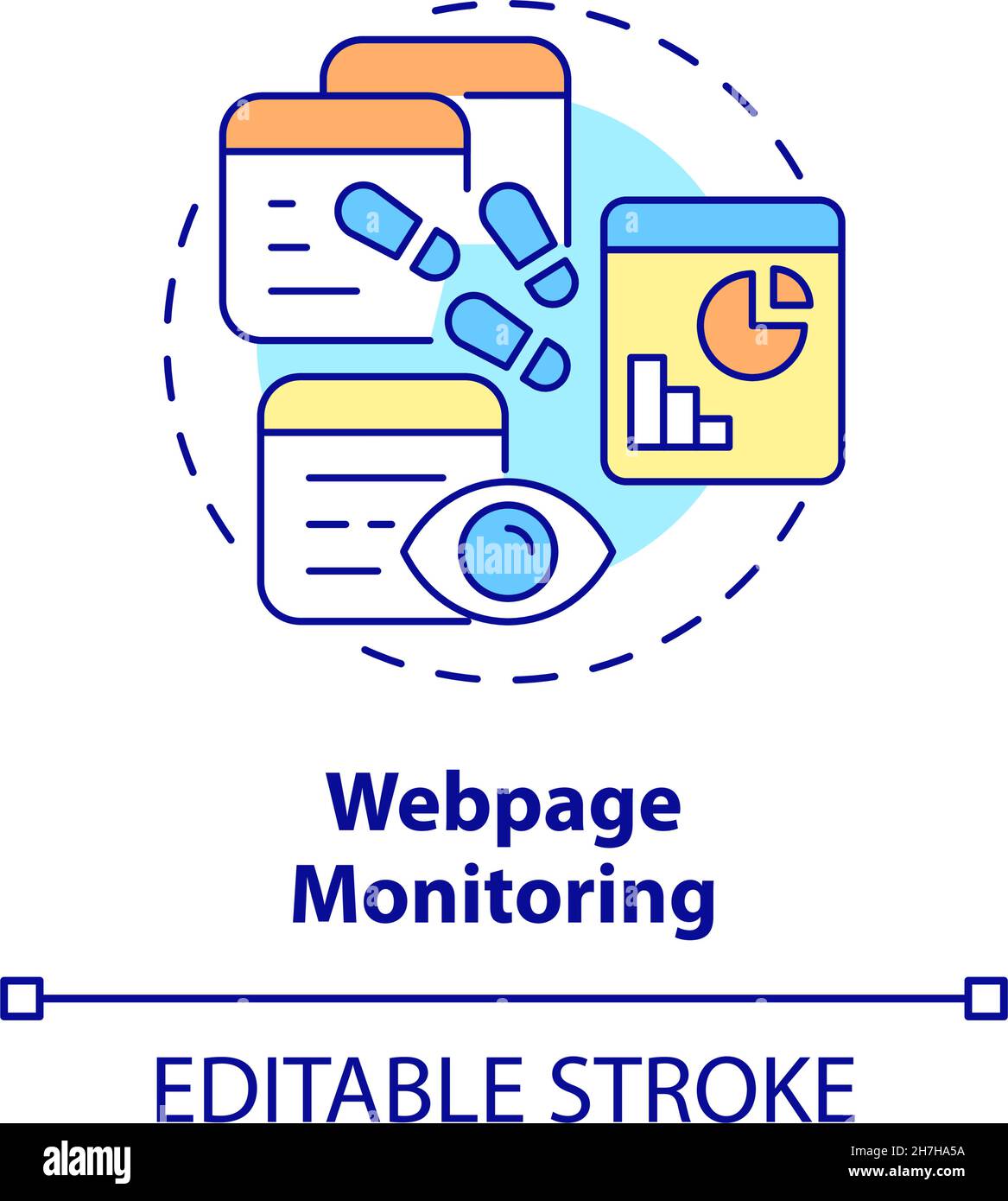 Webpage monitoring concept icon Stock Vector Image & Art - Alamy