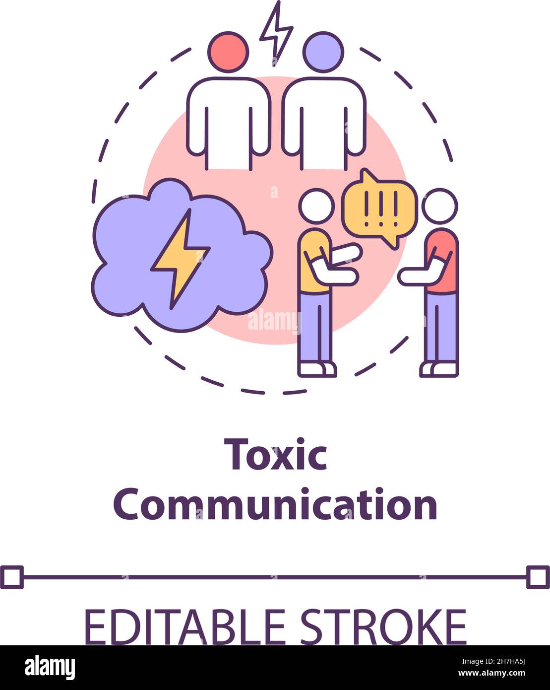 Toxic communication concept icon Stock Vector Image & Art - Alamy