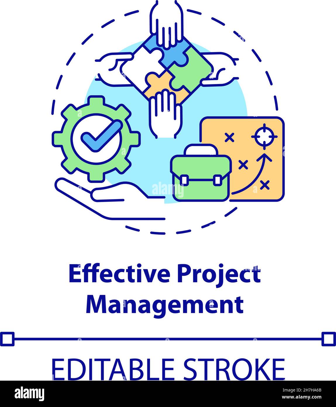 Effective project management concept icon Stock Vector Image & Art - Alamy