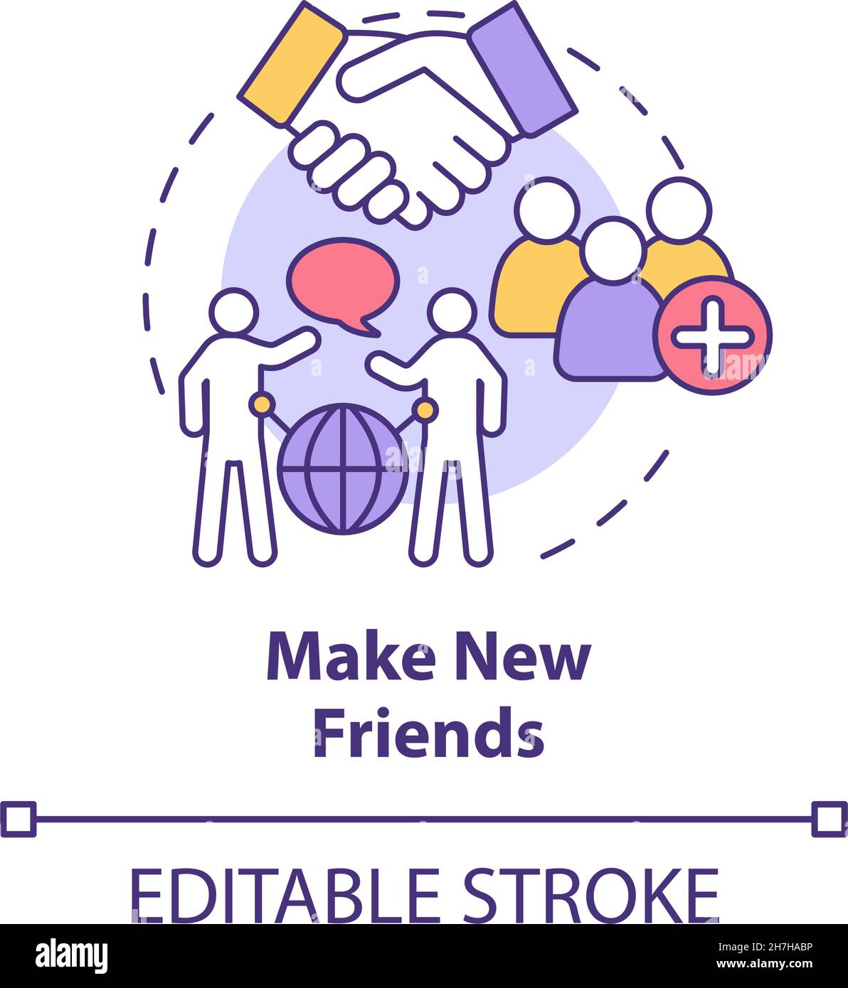 Make new friends concept icon Stock Vector Image & Art - Alamy
