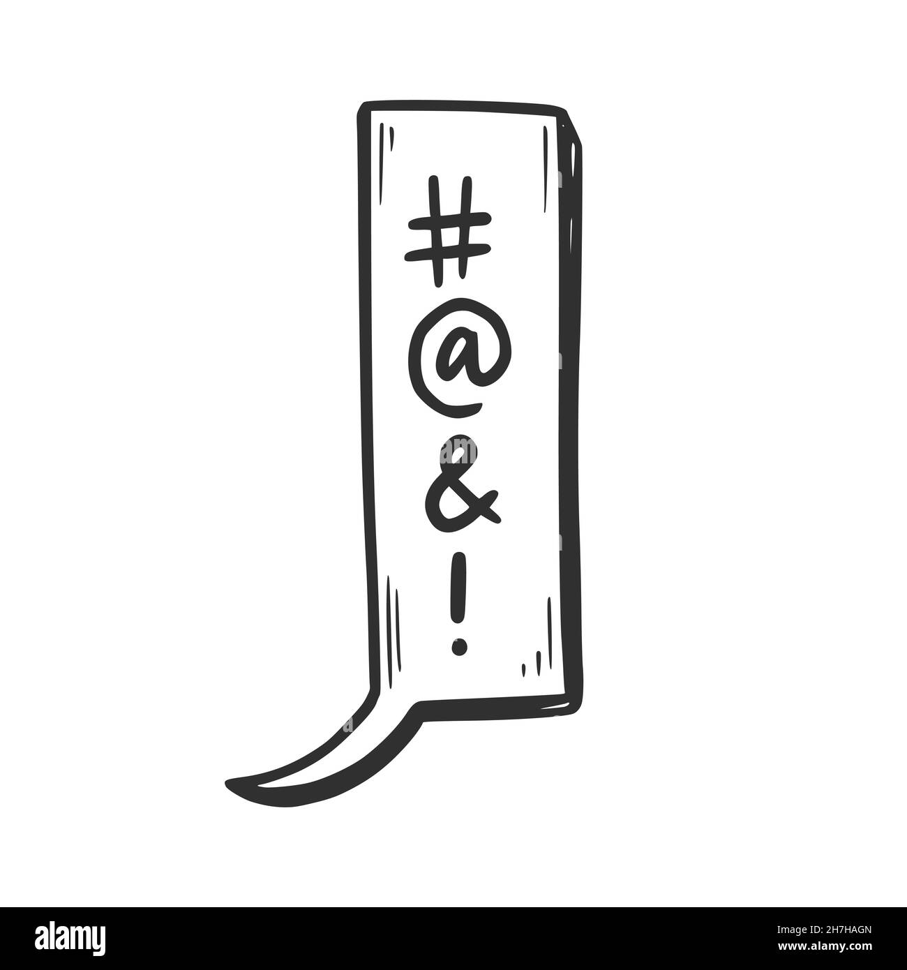 Swear word speech bubble. Curse, rude, swear word for angry, bad ...