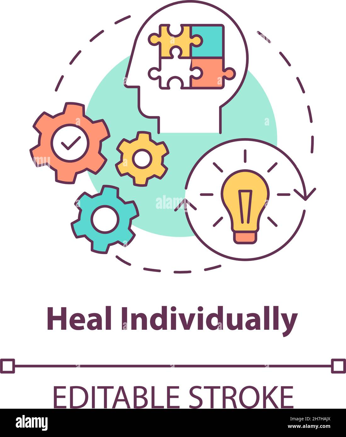 Heal individually concept icon Stock Vector Image & Art - Alamy