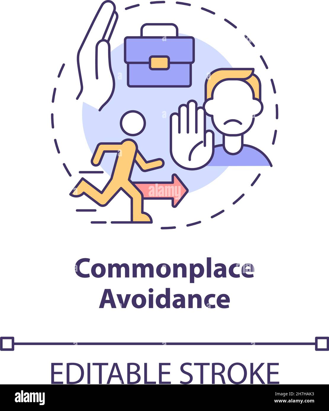 Commonplace avoidance concept icon Stock Vector Image & Art - Alamy