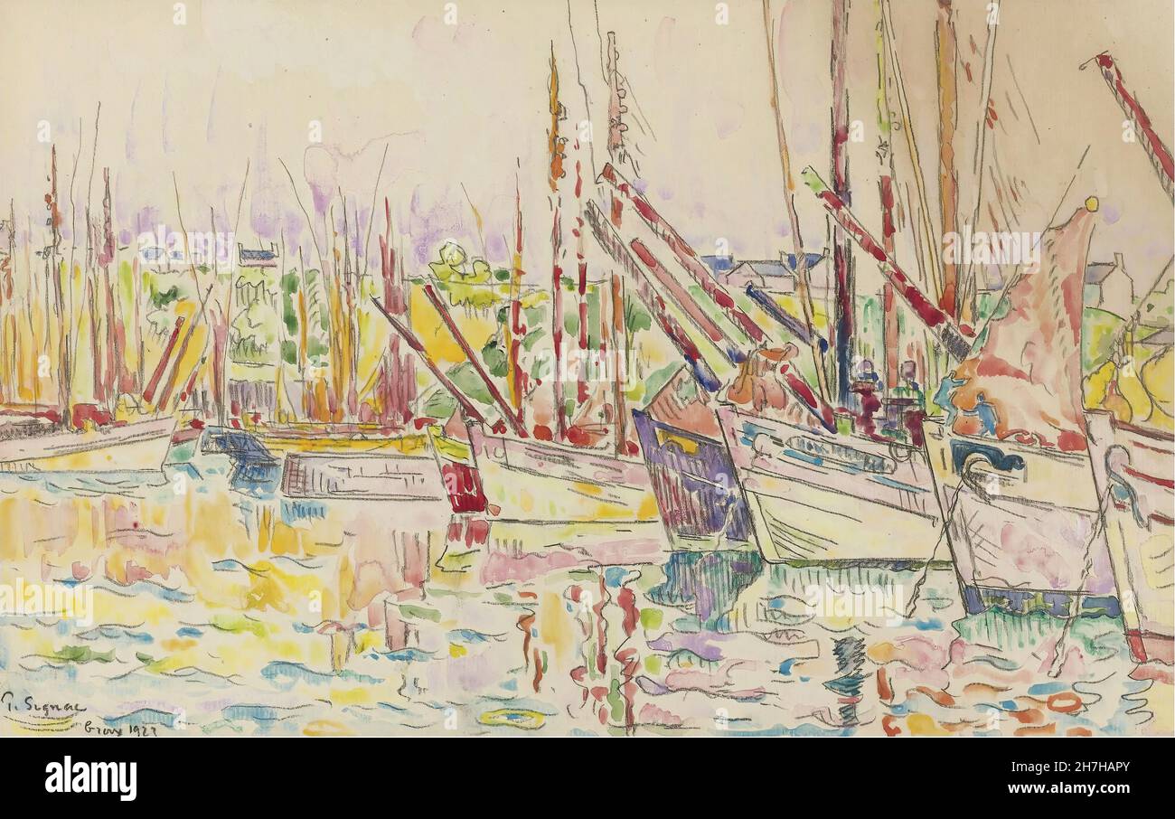 Paul Signac - The Boats - Groix - 1923 Stock Photo - Alamy