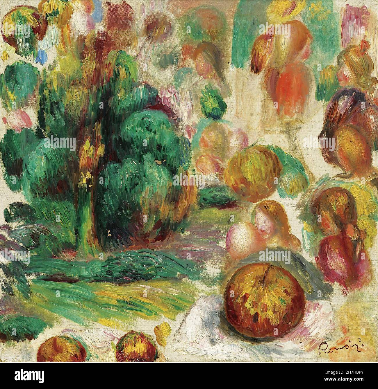 Pierre Auguste Renoir - Heads - Trees and Fruits - 1892 Stock Photo - Alamy