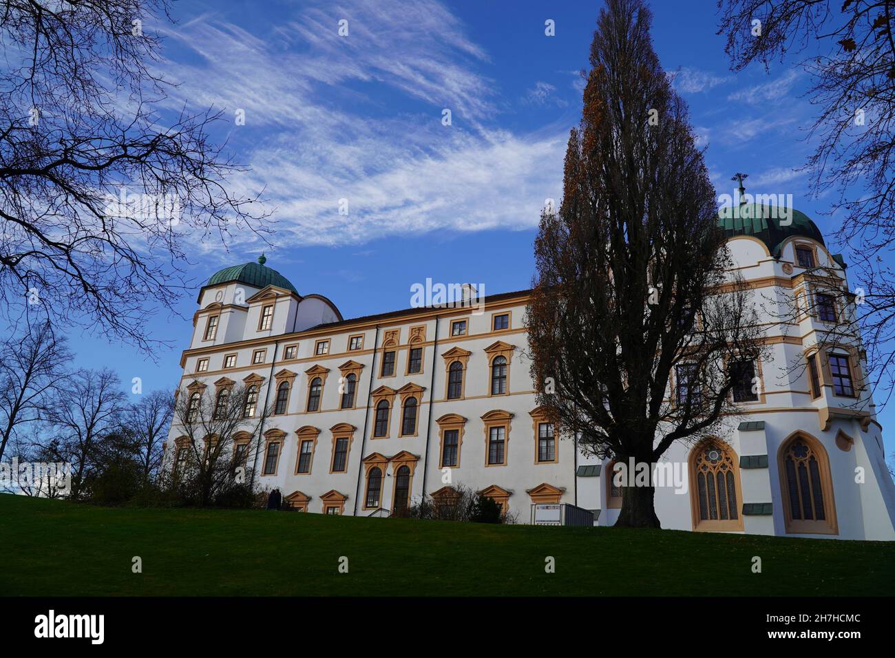 Celle Castle Celler Schloss in November under bright blue sky with ...