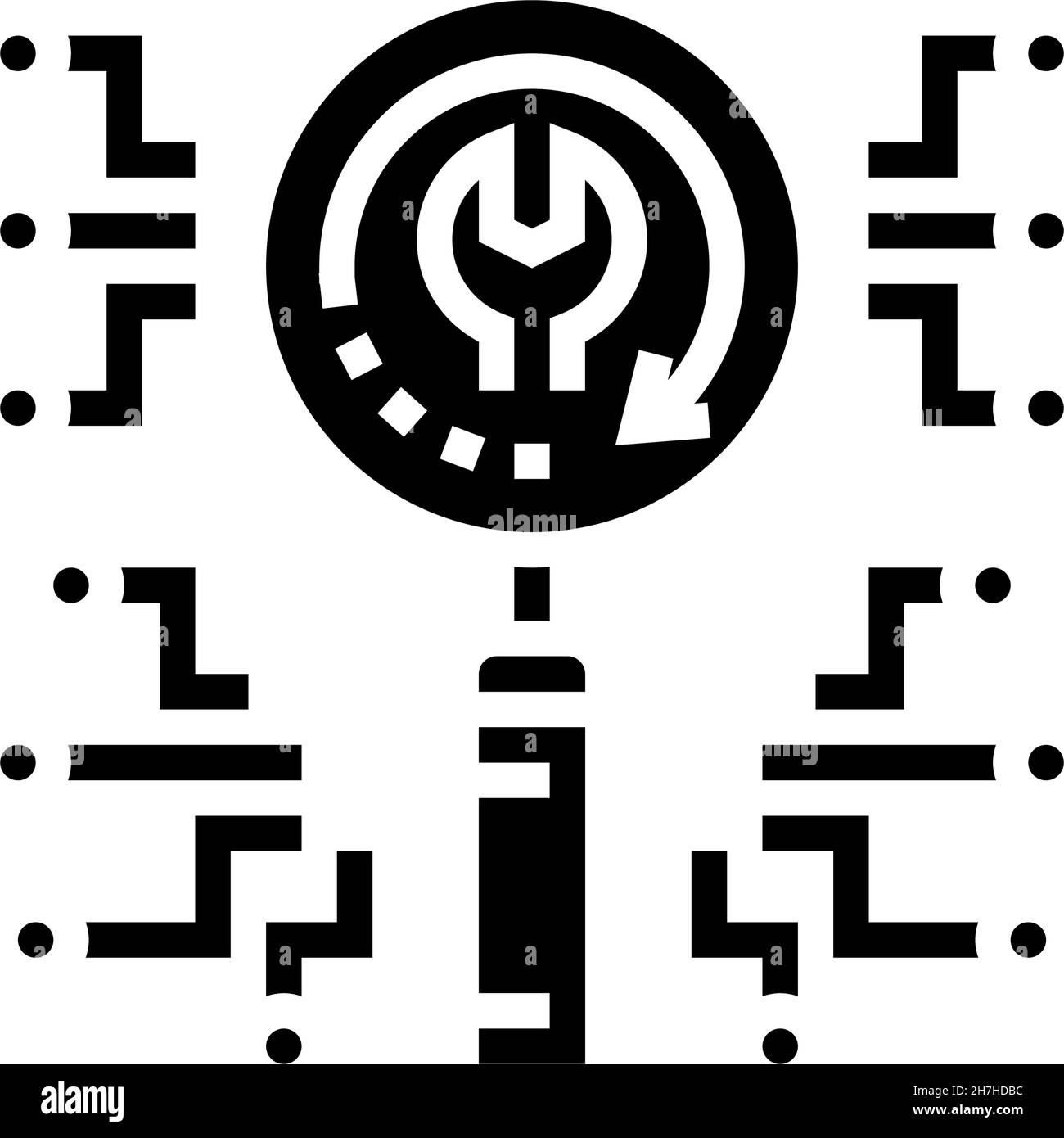 data loss prevention glyph icon vector illustration Stock Vector Image ...