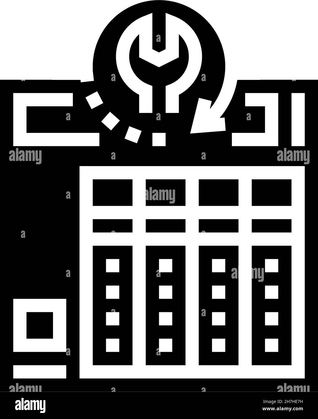 nas data recovery glyph icon vector illustration Stock Vector Image ...