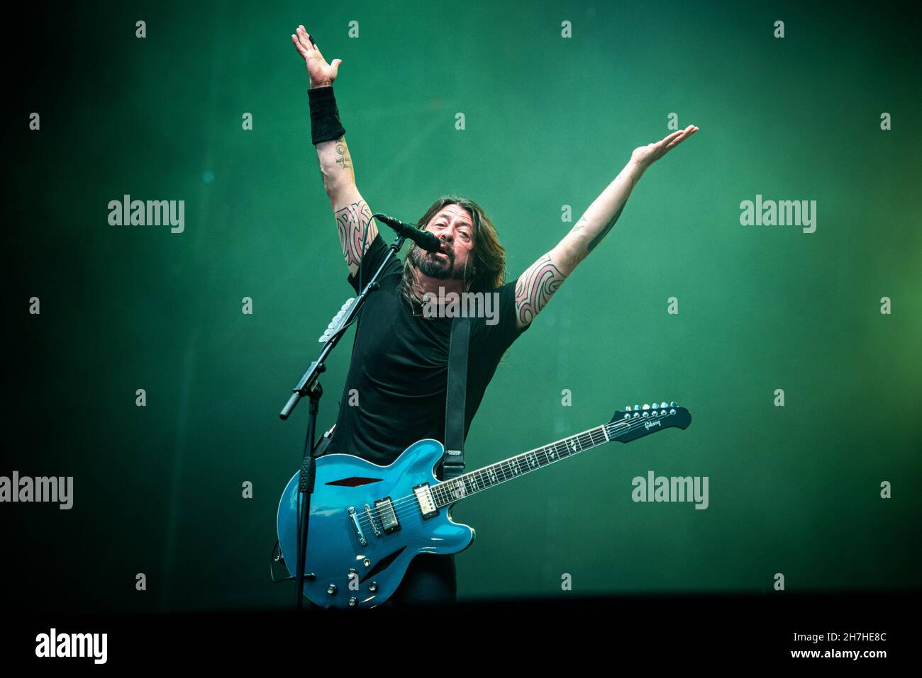 LONDON, LONDON STADIUM, JUNE 23RD 2018: Dave Grohl, guitarist, singer ...