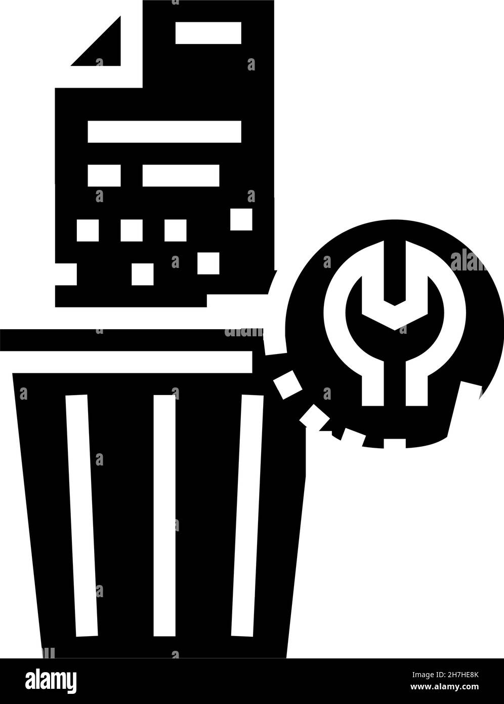 remote recovery glyph icon vector illustration Stock Vector Image & Art ...
