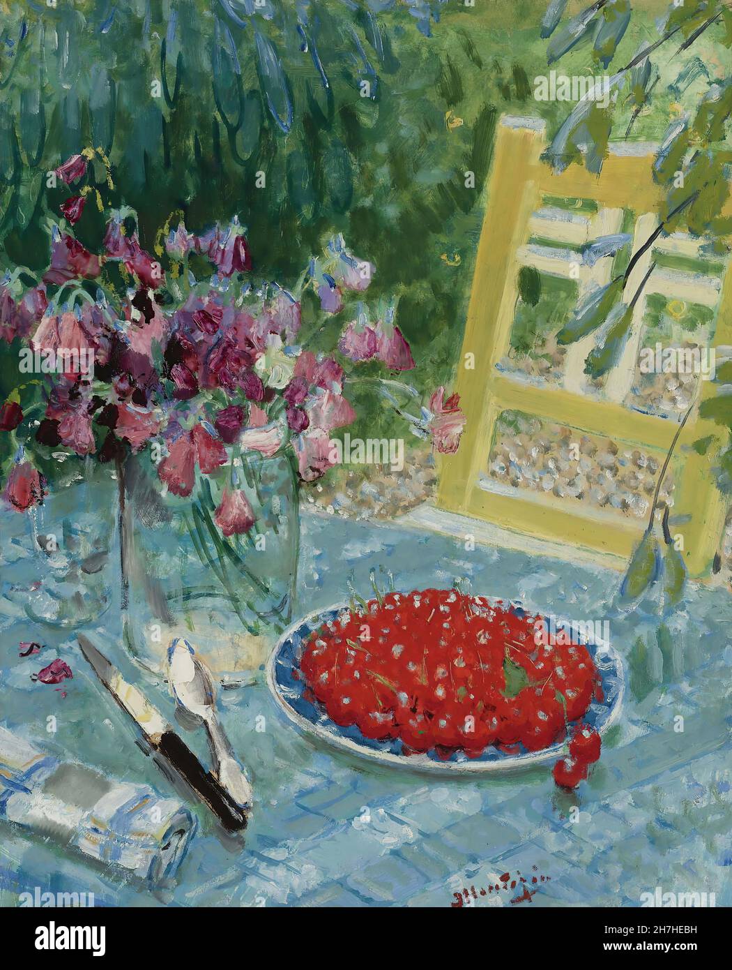 Pierre-Eugene Montezin - Still Life with Cherries Stock Photo - Alamy