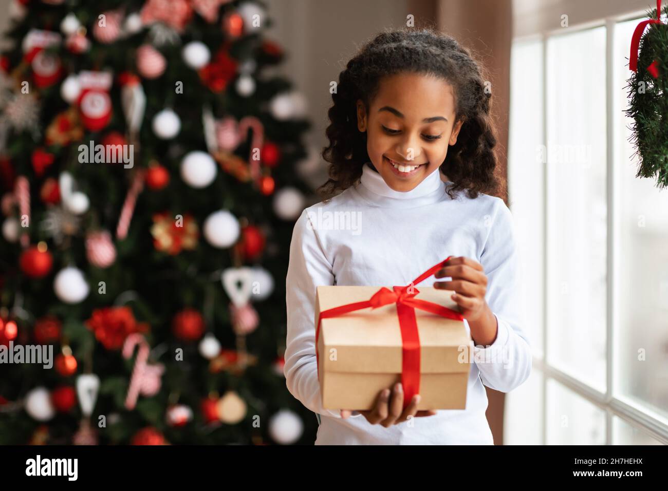 Kid Opening Present Excited