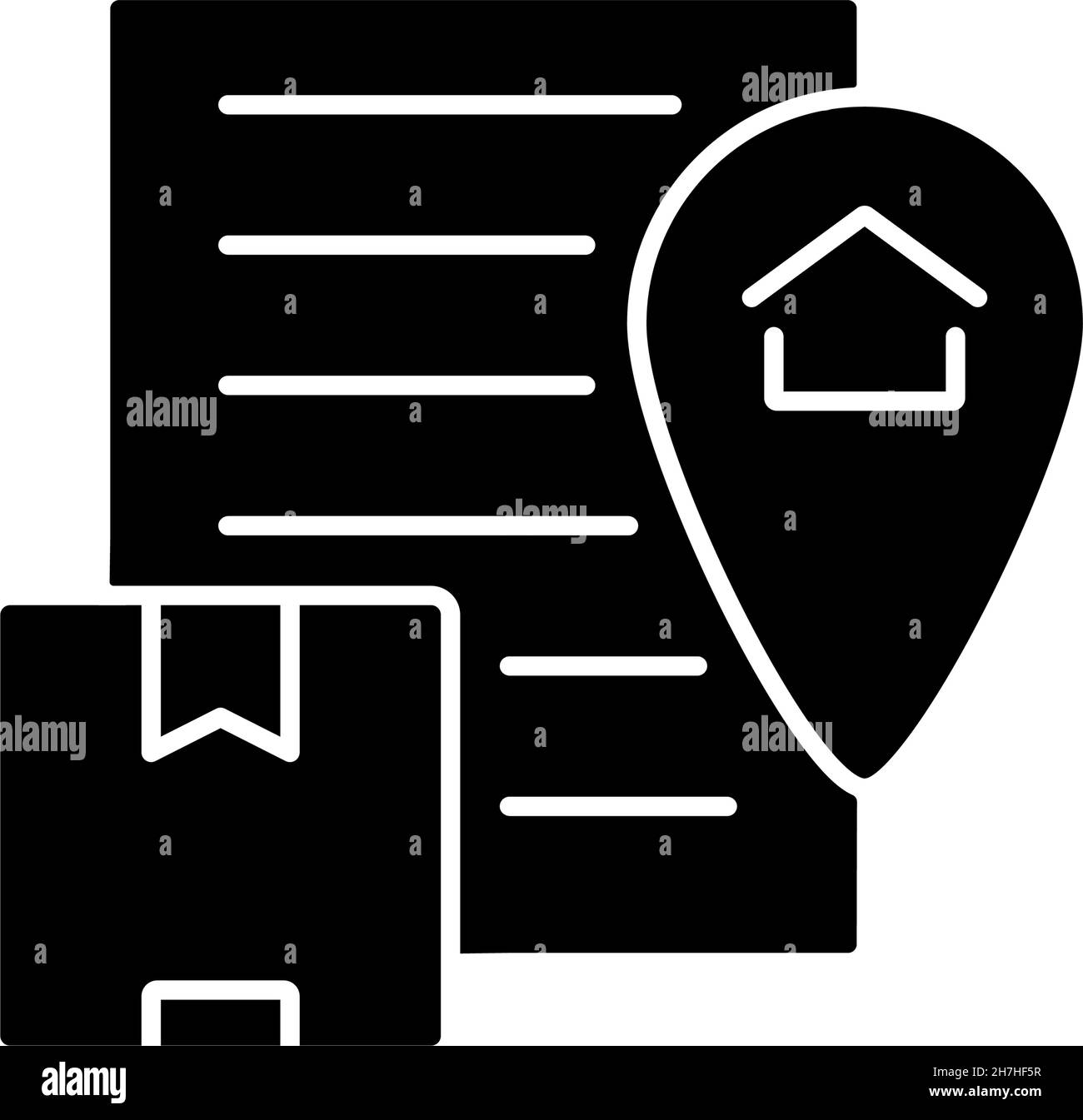 International shipping certificate of origin black glyph icon Stock ...