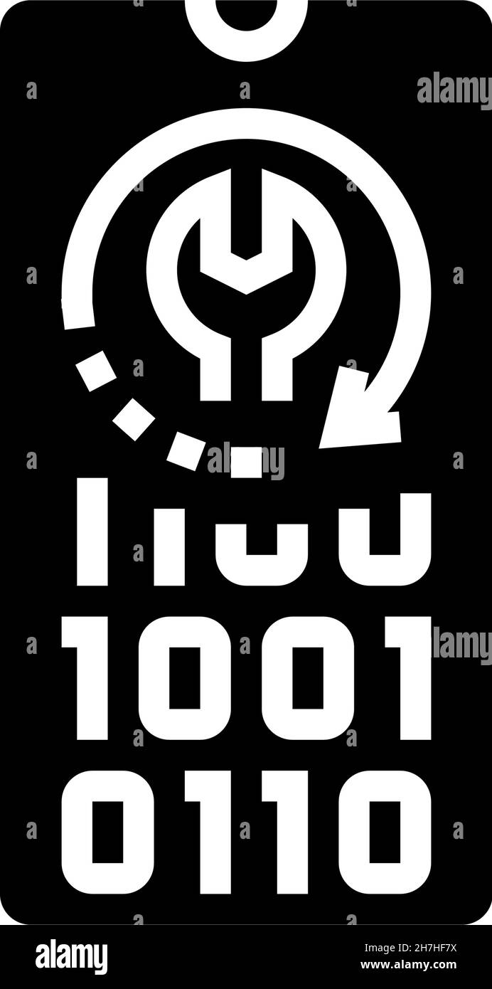 cell phone data recovery glyph icon vector illustration Stock Vector ...