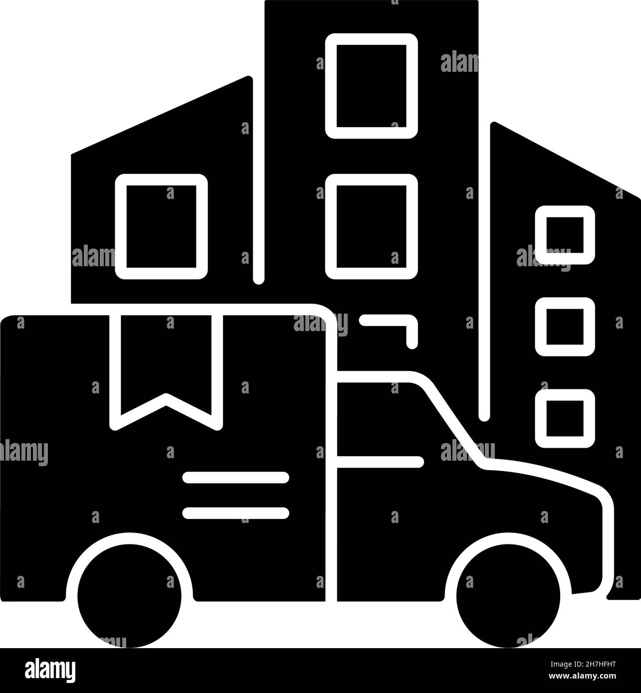 International freight delivery broker company black glyph icon Stock ...