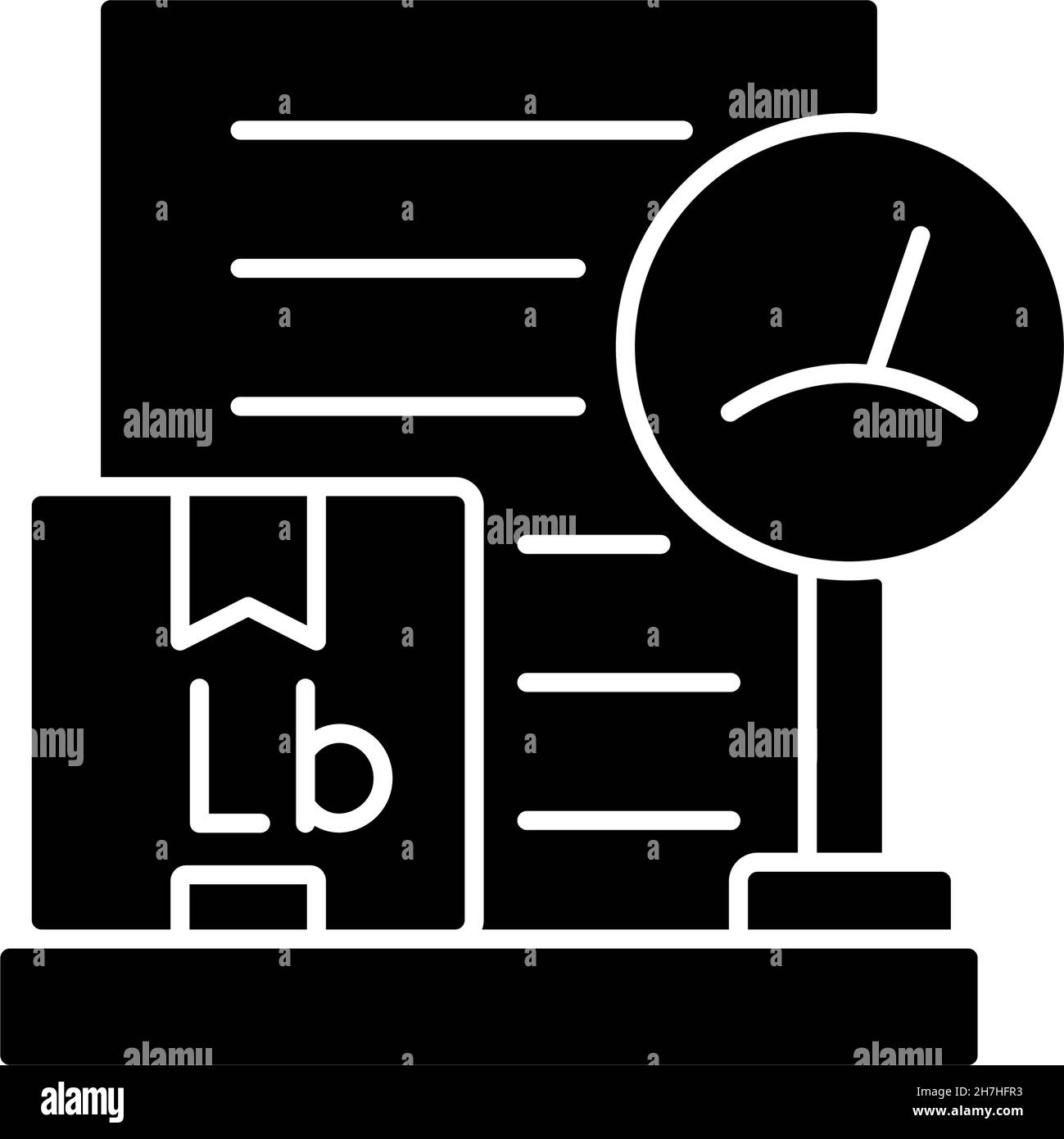 International delivery packing list Lb black glyph icon Stock Vector ...