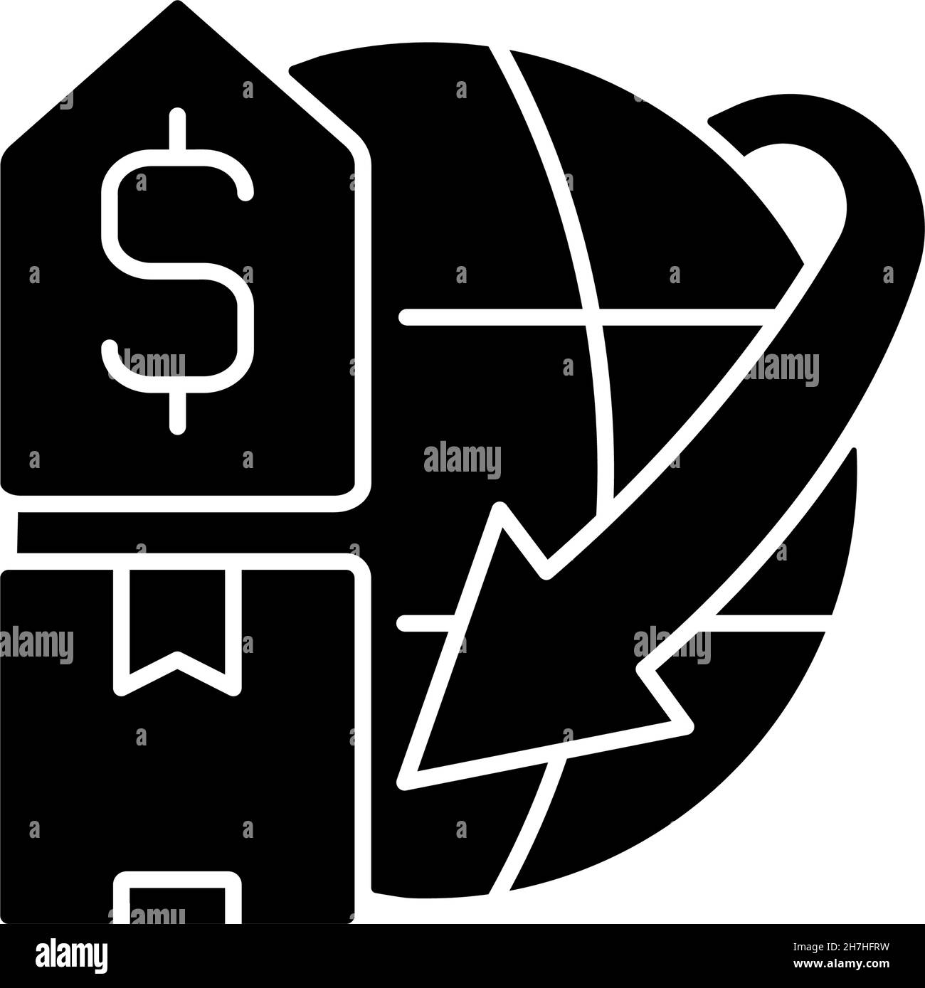 International shipping price black glyph icon Stock Vector Image & Art ...