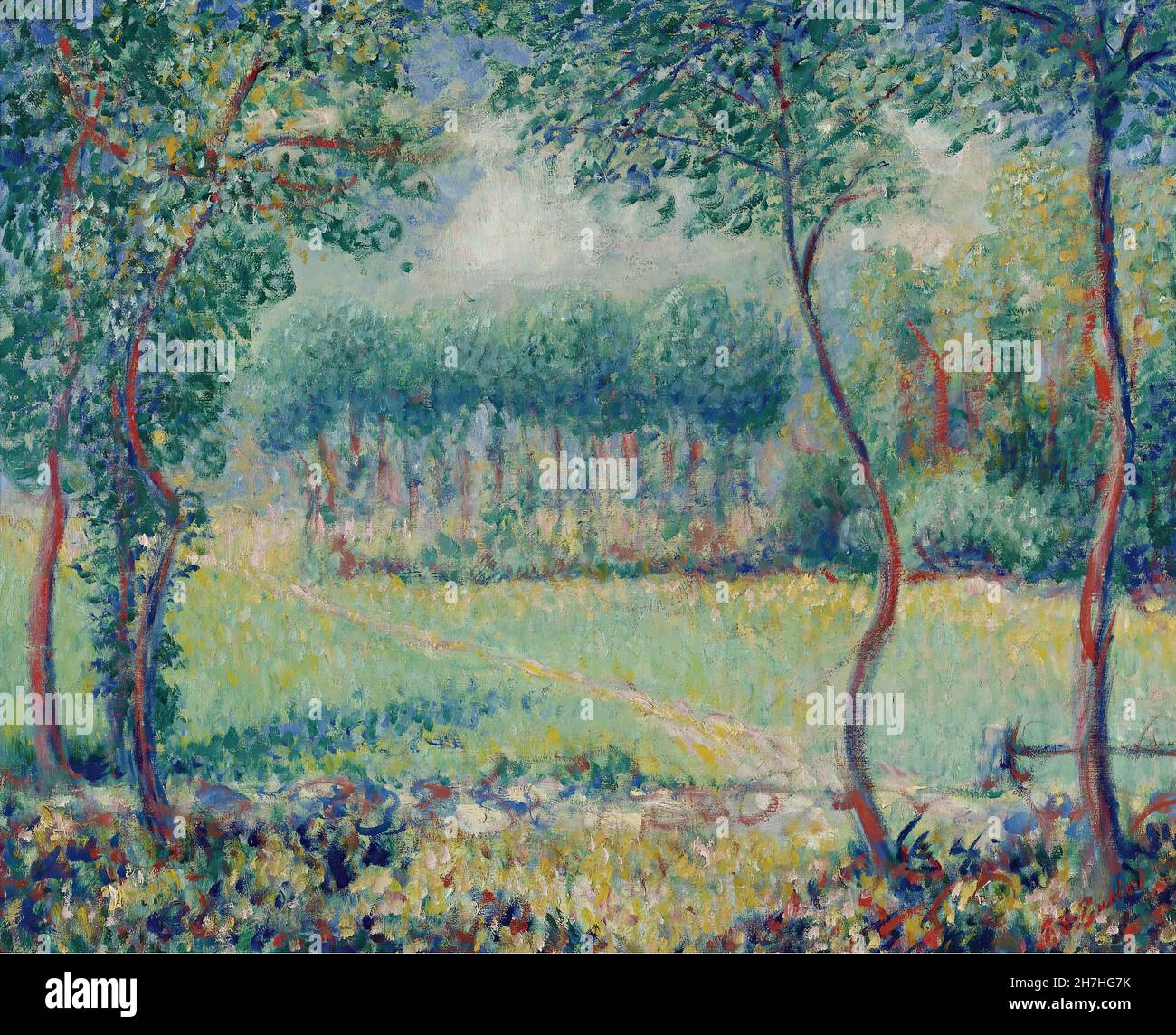 Theodore Earl Butler - Trees at Giverny Stock Photo - Alamy