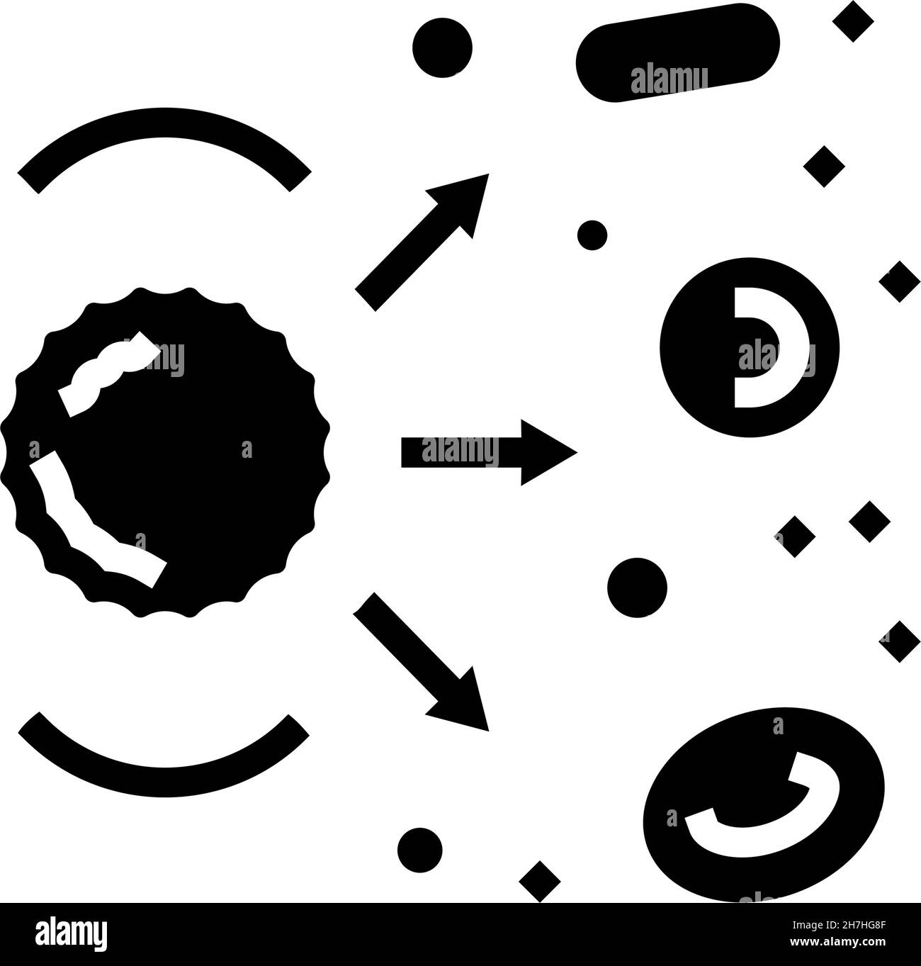 hypersensitivity blood glyph icon vector illustration Stock Vector ...