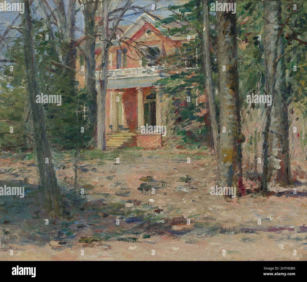 Theodore Robinson - House in Virginia (Castle Hill) - 1893 Stock Photo ...