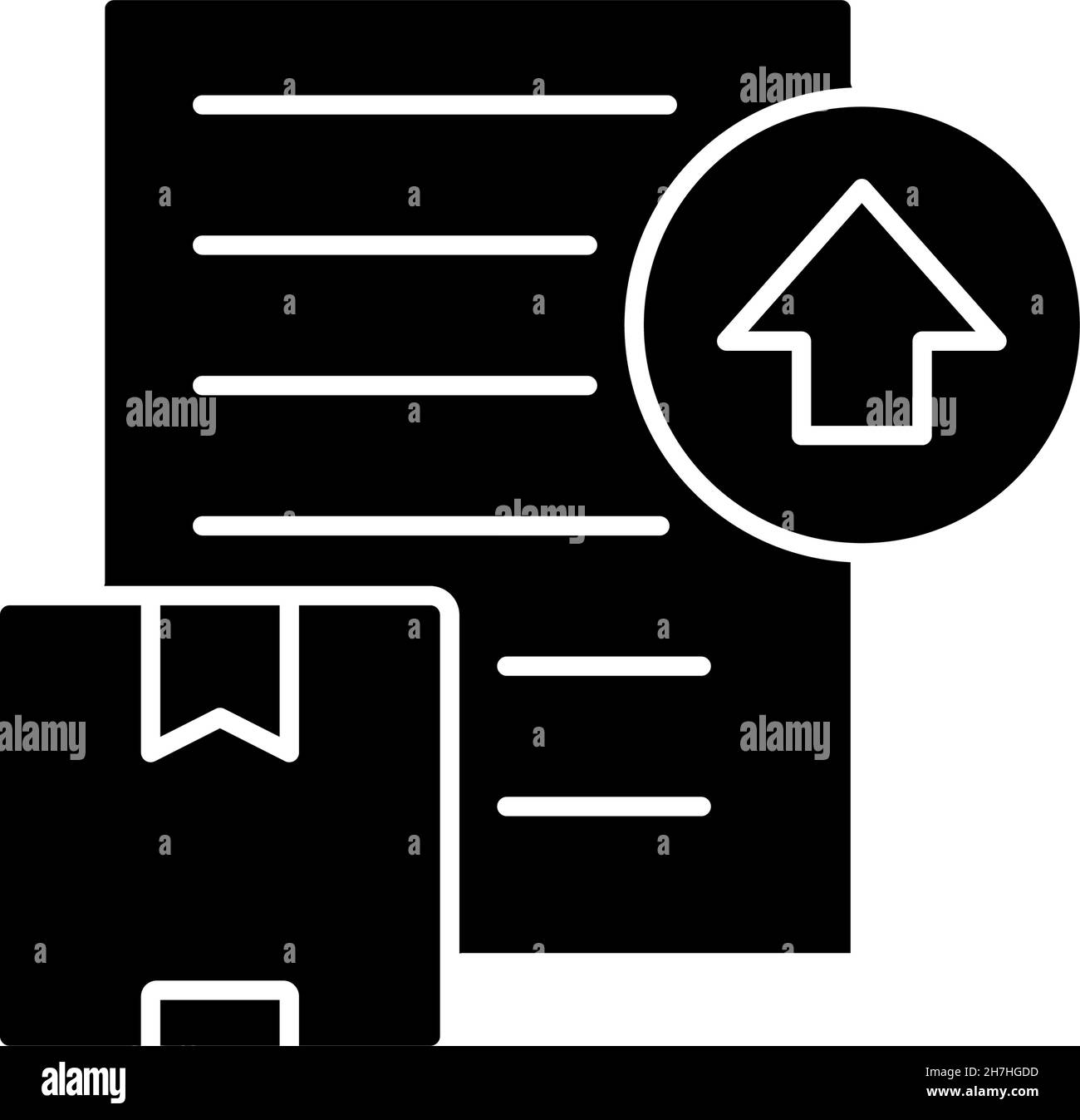 International shipment export license black glyph icon Stock Vector ...