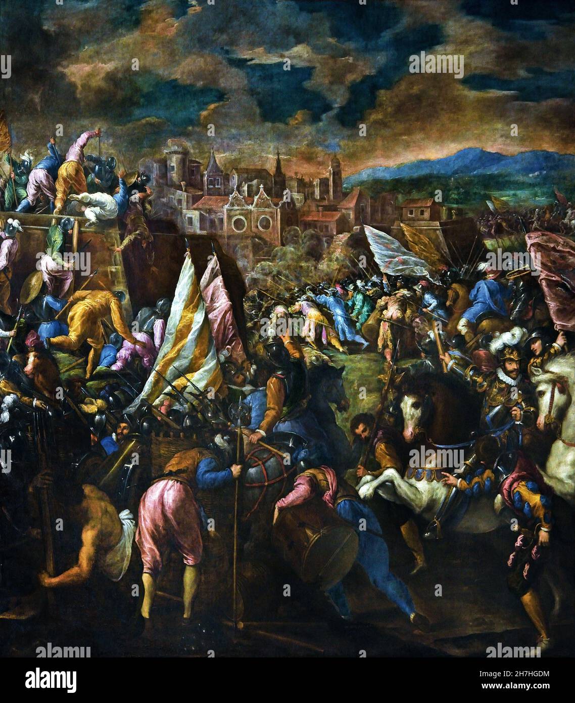 Battle of Saint-Quentin, by Palma the Younger (1582-85) - Palazzo Reale ...
