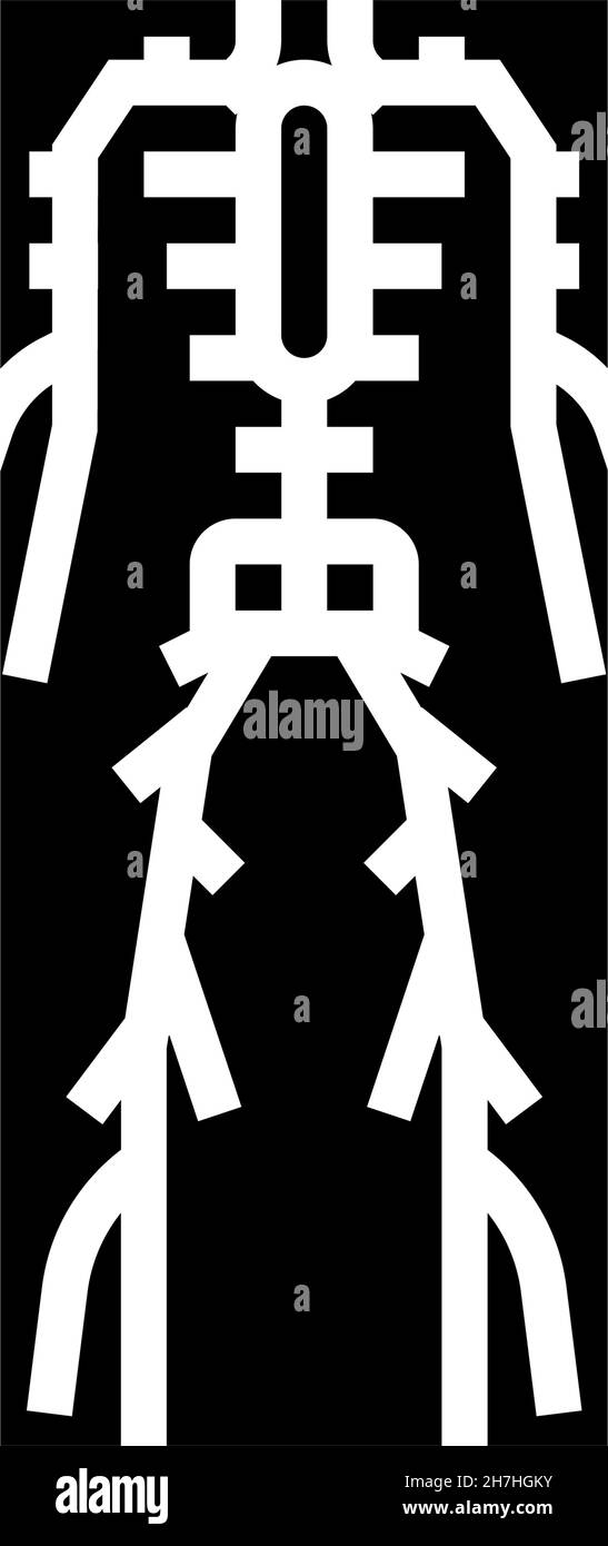 lymphatic system glyph icon vector illustration Stock Vector Image ...