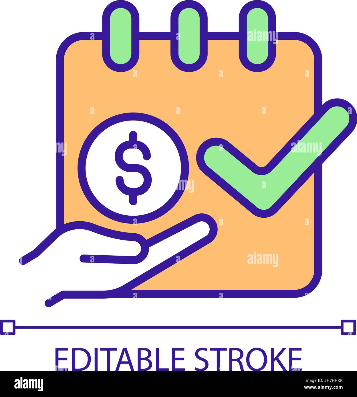 Expected payment date RGB color icon Stock Vector Image & Art - Alamy