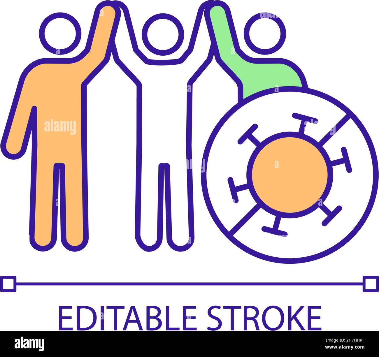 Developing Herd Immunity Rgb Color Icon Stock Vector Image And Art Alamy