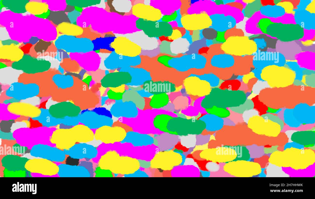 Chaotic colored background of spots. Brush strokes of all colors ...
