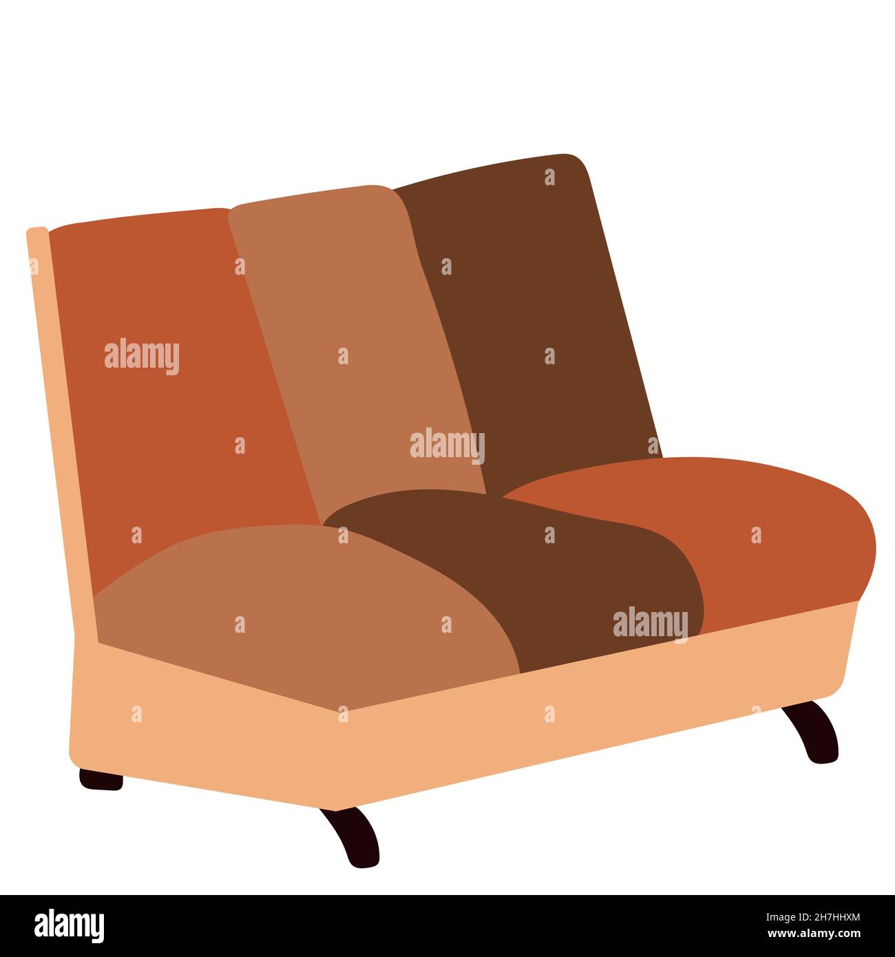 Leather sofa icon flat Cut Out Stock Images & Pictures - Alamy