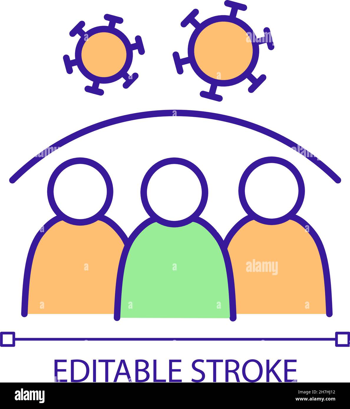 Protecting people from infections RGB color icon Stock Vector Image ...