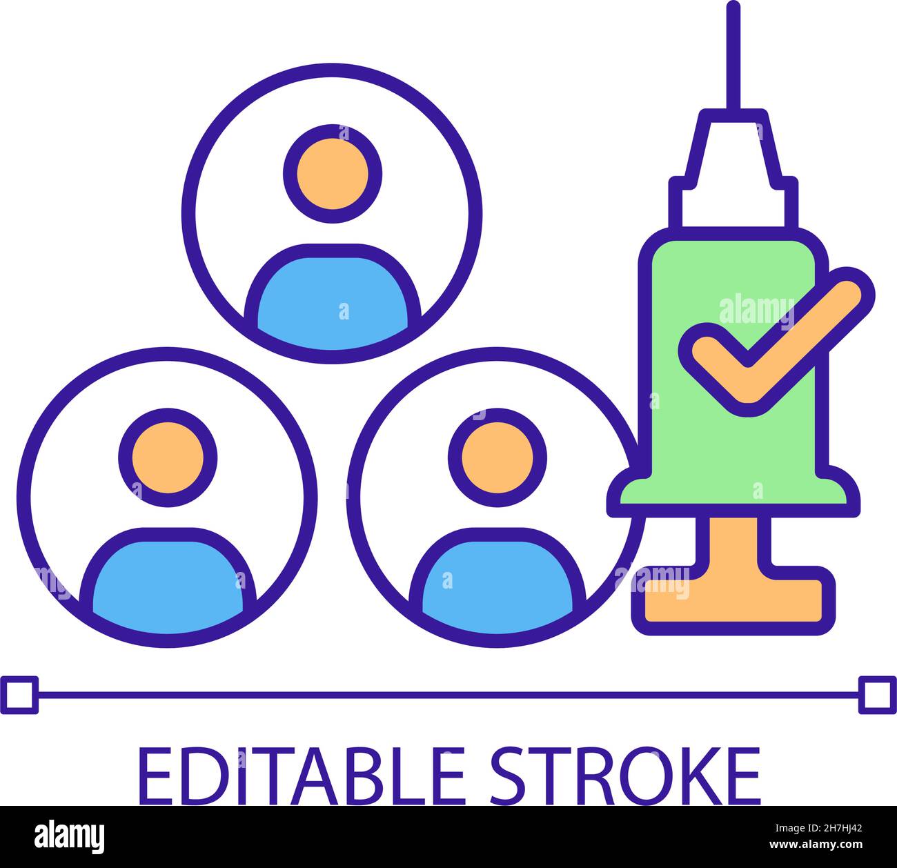 Mass immunization program RGB color icon Stock Vector Image & Art - Alamy