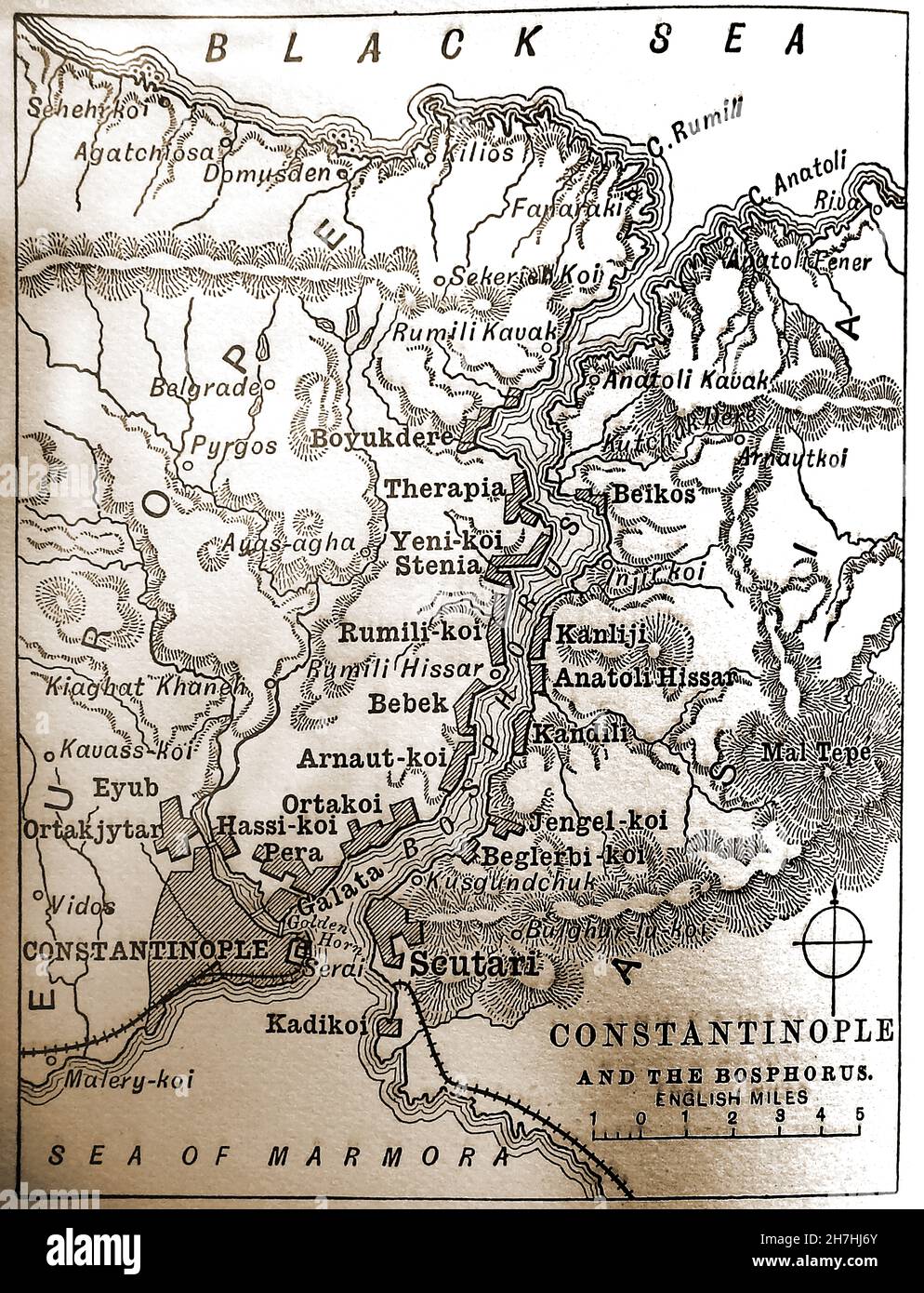 Constantinople map hi-res stock photography and images - Alamy